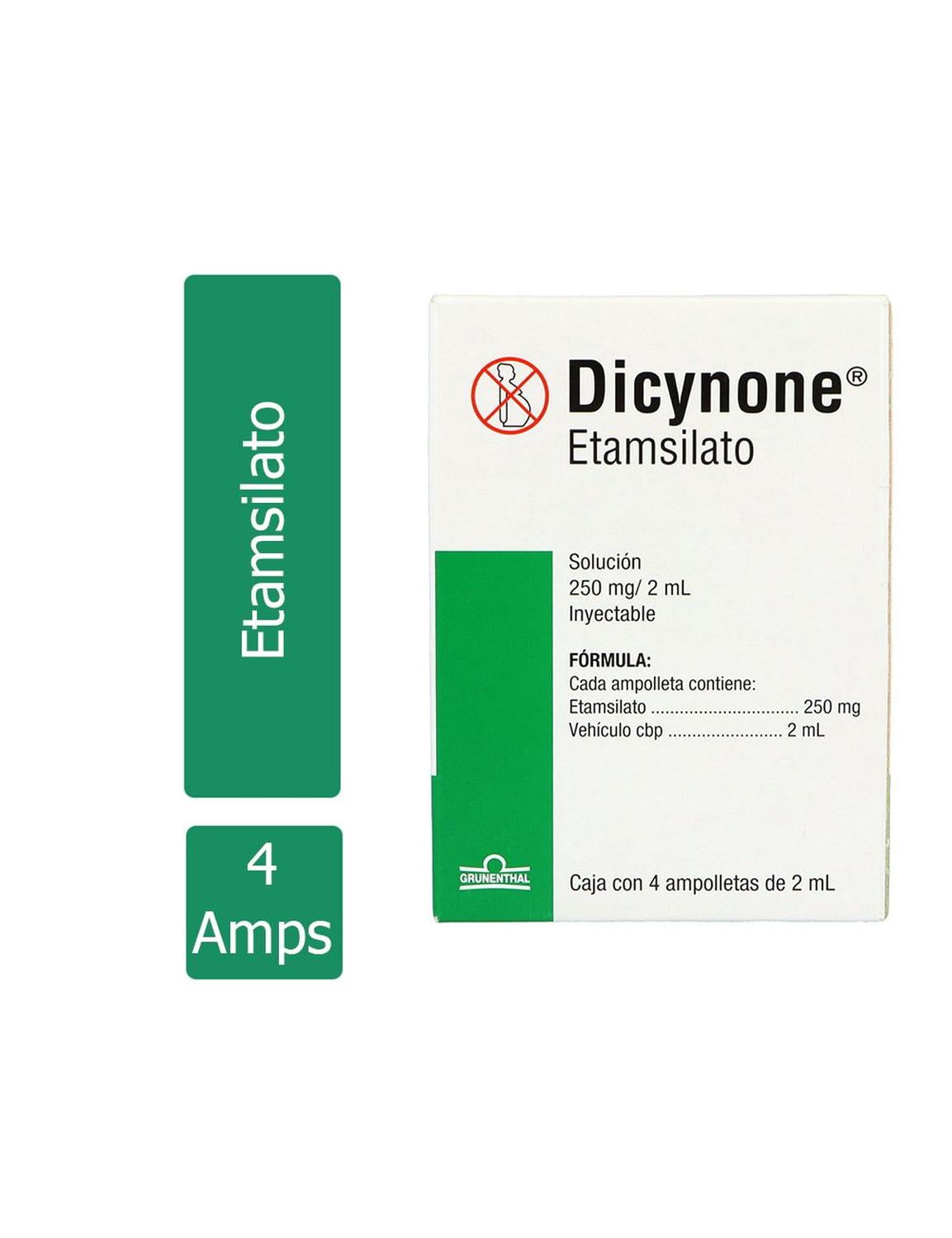 Dicynone Dicynone 250 mg solución inyectable 4 pzas de 2 ml c/u ...