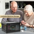 Locbbie Medicine Lock Box with Code, 24L Black Sturdy Plastic Safe with ...