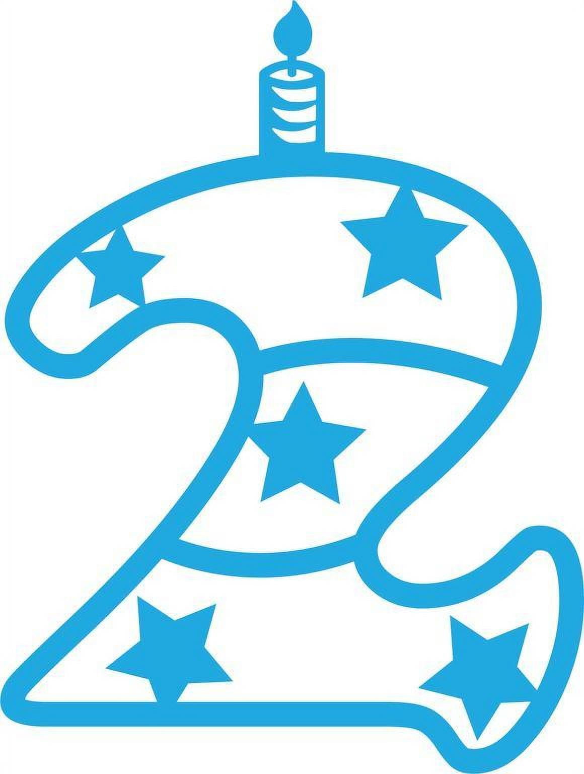 Design With Vinyl Home Wall Decals Second Birthday Pink nd Number Two ...