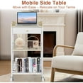 4-Tier Small Side Table with Storage Drawer, Tall Nightstand with ...