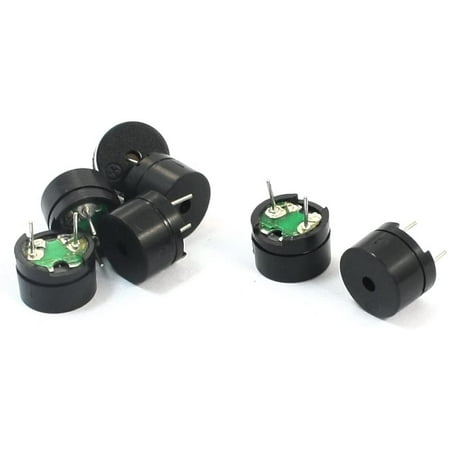 8Pcs 16 Ohm 2 Terminals Through ole Mounting Cylindrical Black Plastic ...