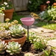 2-in-1 Metal Flower Garden Stake Bird Bath Feeder Handmade Outdoor Yard ...