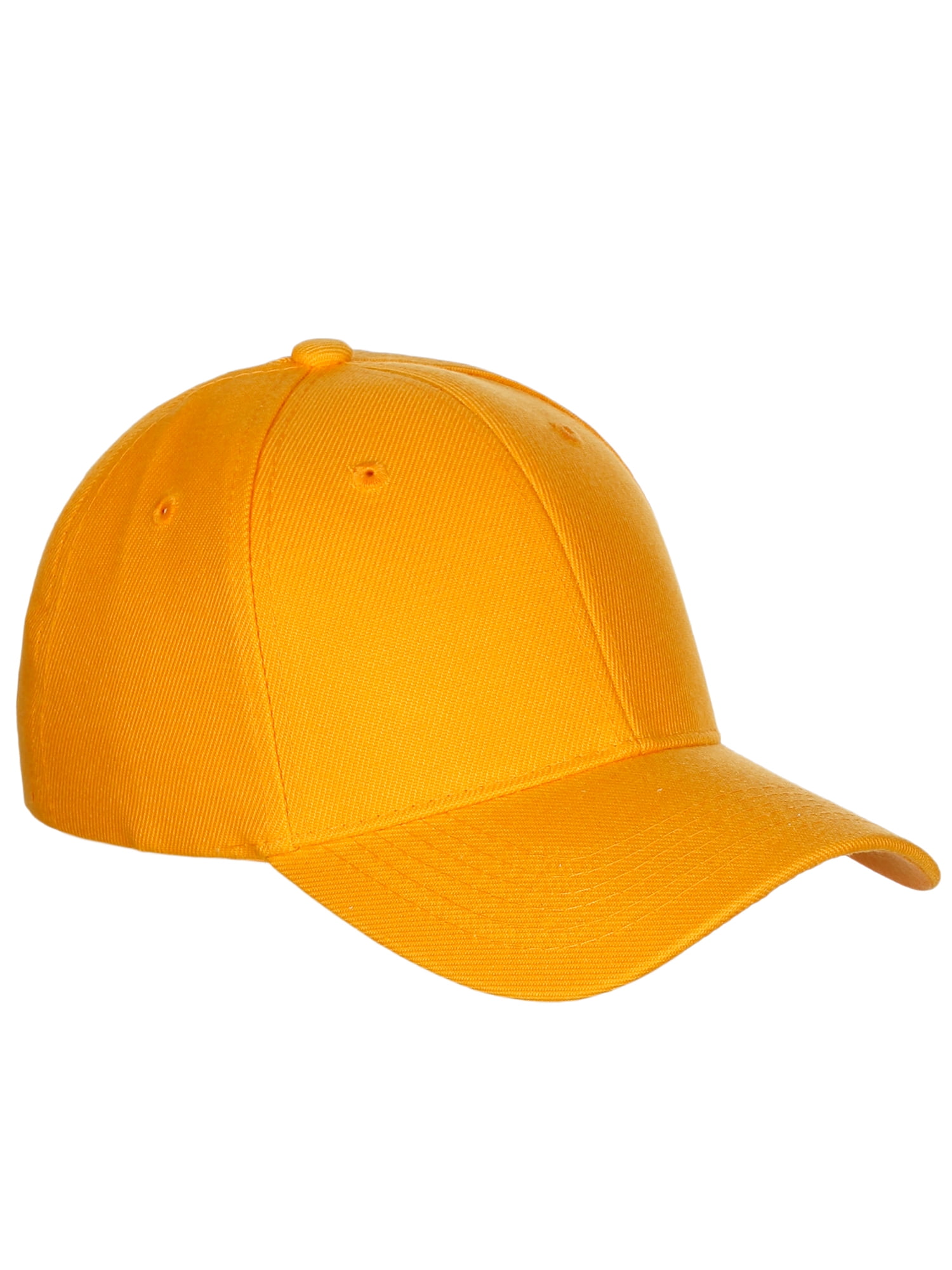 D&I Basic Baseball Cap Adjustable Closure Curved Visor Hat-Gold ...