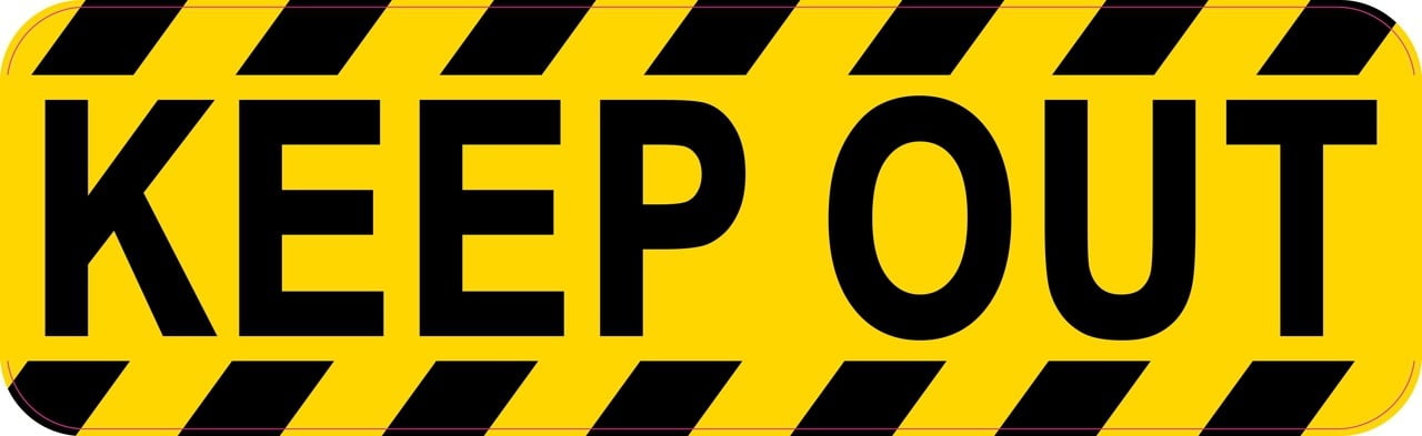 10in x 3in Keep Out Sticker - Walmart.com