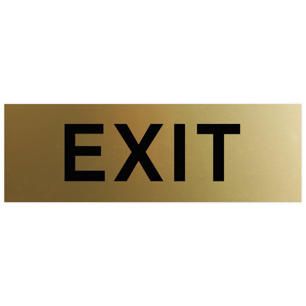Basic EXIT Door / Wall Sign - Brushed Gold - Medium - Walmart.com