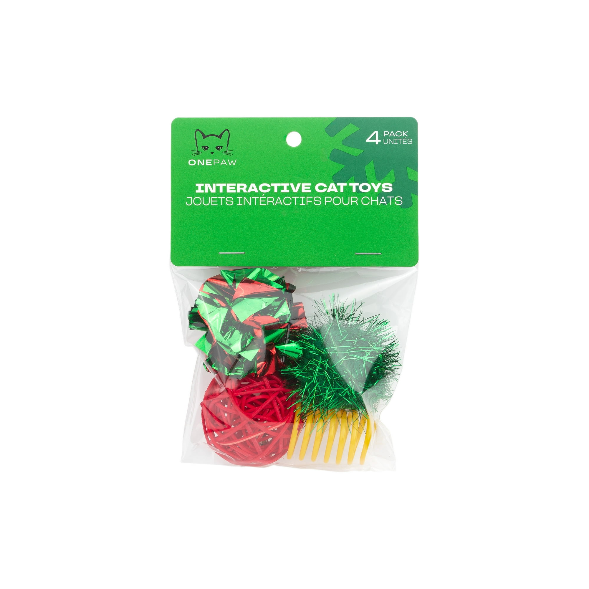 Click here for One Paw  Holiday Crinkle Ball Cat Toy  Shiny Crink... prices