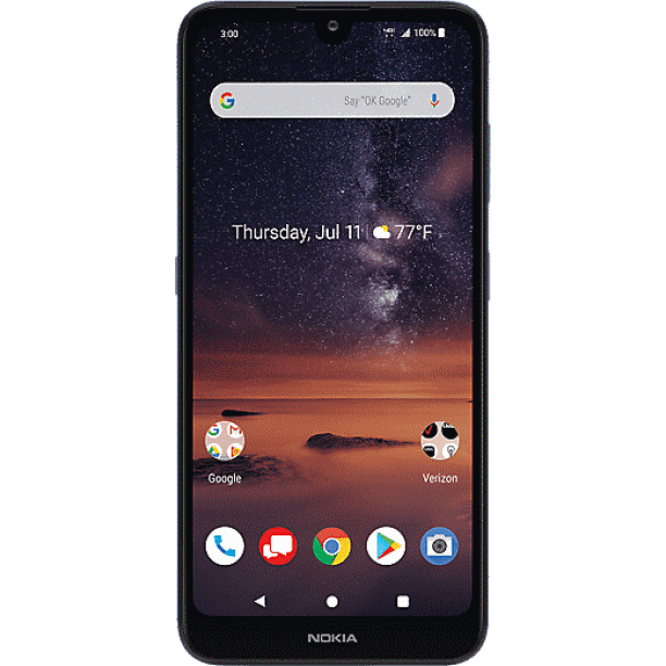 Verizon Nokia 3V Prepaid Smartphone - 16GB Memória, Azul (Novo)