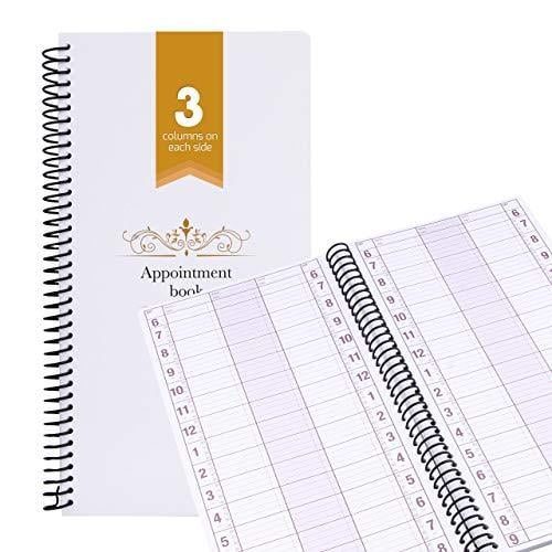 Undated Appointment Book Schedule Reservation - 3 Columns 200 Page Appt ...