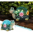 Wonder Garden Turtle Garden Statue, Solar Ornament, Weatherproof ...