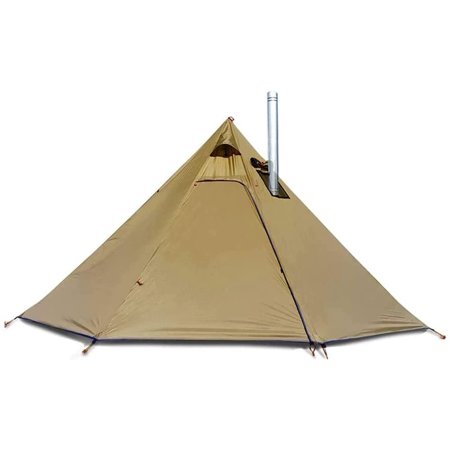 Camping Tent Waterproof,Pyramid Tent Hot Tents with Stove Hole Windows ...