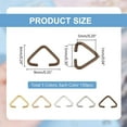 750Pcs 5 Colors Iron Triangle Rings Buckle Clasps Fit For Top Drilled ...