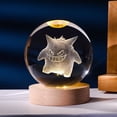 Pokemon Crystal Ball 3D Pikachu Gengar Mewtwo Lamp Base Pokeball ...
