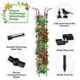 MQHUAYU 2Pcs Tower Obelisk Garden Trellis 73.6in Rustproof Metal ...