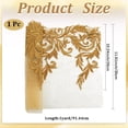1 Yard Gold Embroidery Flower Patches Sew On Lace Fabric Shiny Sequin ...