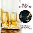 Elixir Glassware Stemless Champagne Flutes, Crystal, Hand Blown, Set of ...