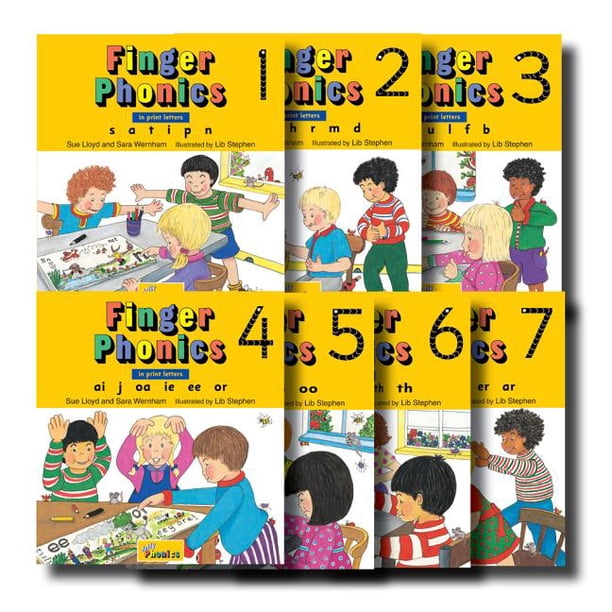 Finger Phonics, Books 1-7: In Print Letters (Board Book) - Walmart.com