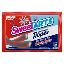 SweeTARTS Soft & Chewy Ropes, Twisted Rainbow Punch Candy, 5 oz Pack ...
