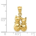 FB Jewels 14K Yellow Gold Cat Pendant - Walmart.com