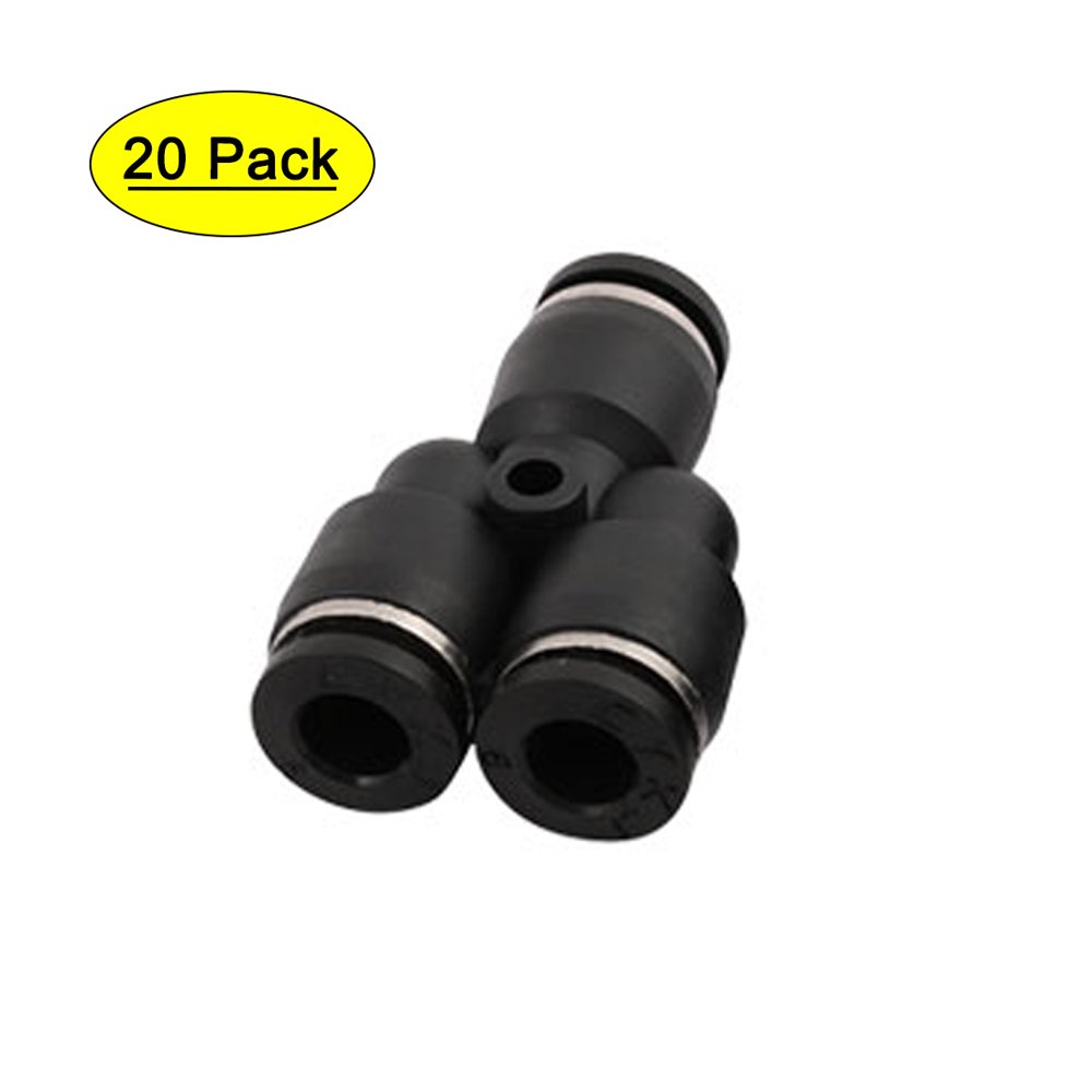 20Pcs Y Type Pneumatic Air 3 Way Quick Fittings Connector for 6mm Dia ...