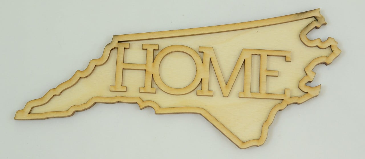 1 Pc, Large 1/4 Inch Thick North Carolina State Cutouts w/"Home" Great ...