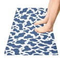 Blue and White Vector Pattern Bath Mat 39x20 Inch Soft Absorbent Non ...