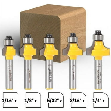 Yonico 5 Bit Corner Bead Router Bit Set - 1/4" Shank - 13516q - Walmart.com