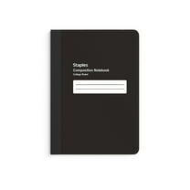 Staples Composition Notebook 7.5" x 9.75" Graph Ruled 80 Sheets Black ...