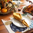 Autumn Harvest Placemats Set of 4, Halloween Polka Dots Stripe Pumpkins ...