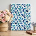 Blue Leaf Canvas Wall Art for Living Room, Watercolors Leaf Vintage ...