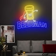 Craftnamesign Beerman Neon Sign Decor, Funny Beer Led Light, Beer Club ...