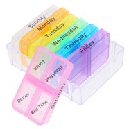 28 Grid Medicine Box with Pill Divider Tool Weekly Pill Storage ...