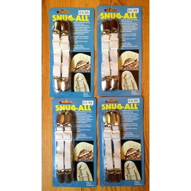 EVRI Adjustable Bed Sheet Straps with Metal Clamp Corners, 4 Pack ...