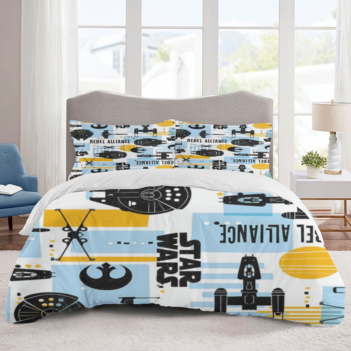 Star Wars Bedding Sets Cartoon Duvet Cover Lightweight 3 Piece Bet Sets ...