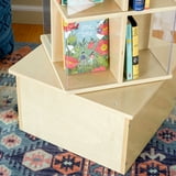 Guidecraft Kids Wooden 5-Tiered Shelving Display: Rotating Bookcase ...