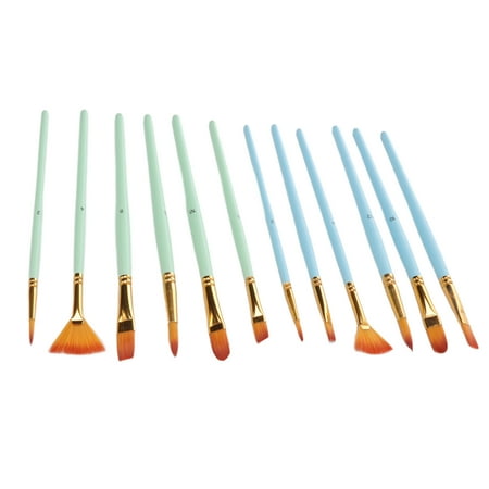 Watercolor Brushes, Acrylic Paint Brushes Aluminum Ferrule Wide ...
