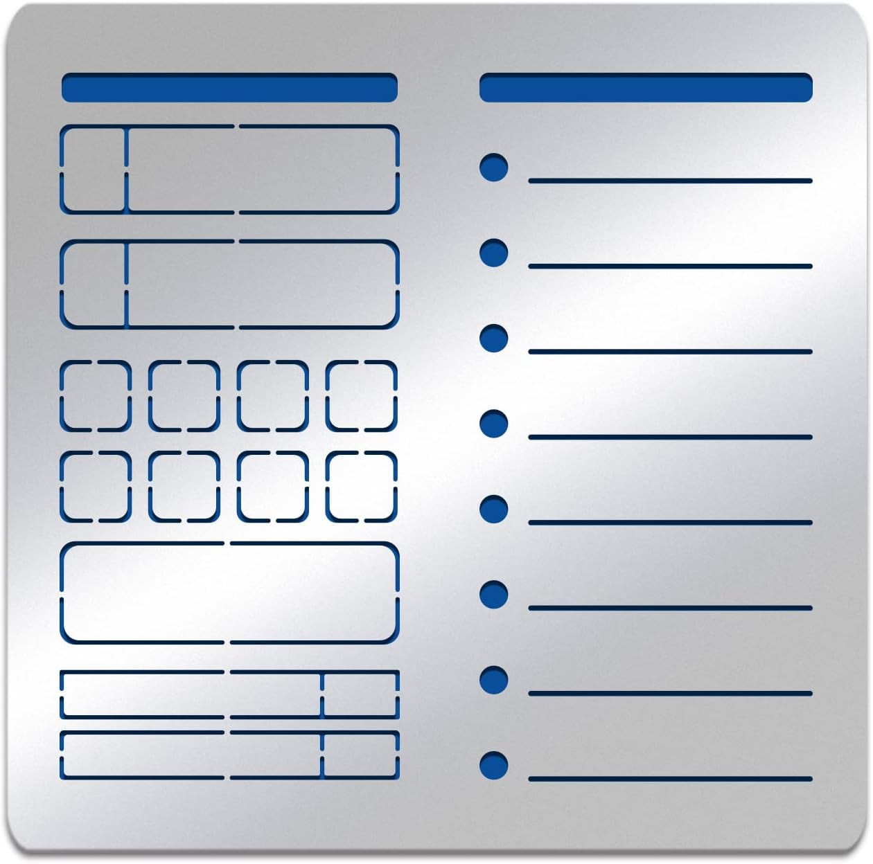 Journal Frame Stainless Steel Stencils Line/Dots/Checkered Metal ...