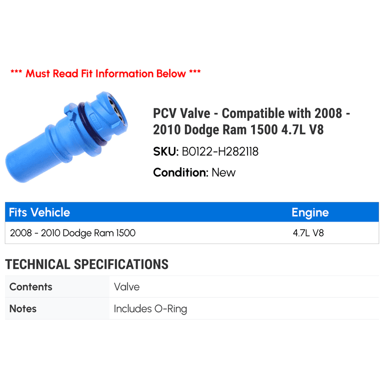 Dodge Ram 1500 Pcv Amazon.com: Marketplace Auto Parts PCV Valve
