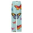 Butterflies on Blue Background Women's Pajama Pants Casual Trousers - Walmart.com