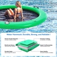 6FT Green Round Inflatable Floating Dock Water Hammock Pool Float ...