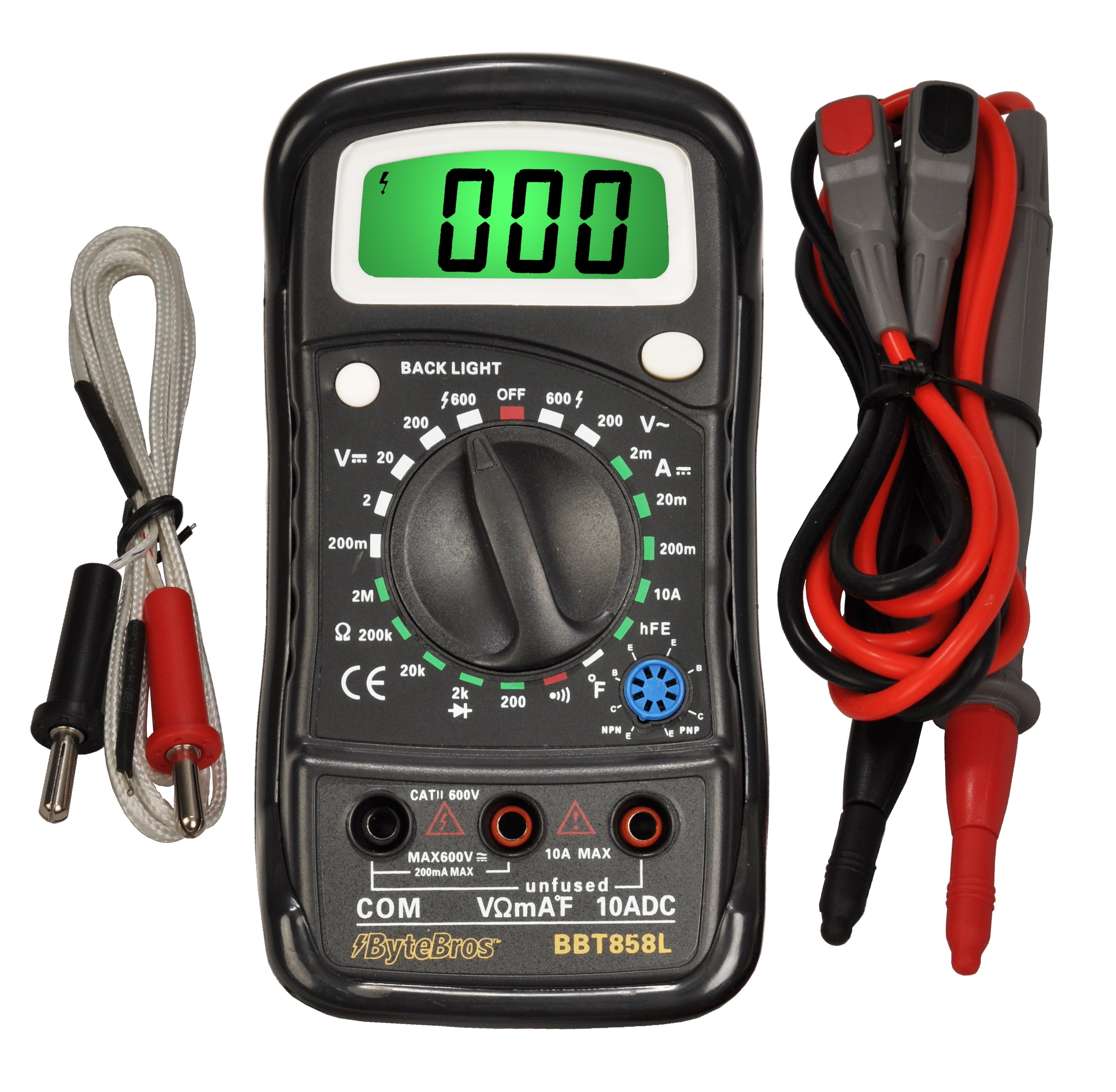 Triplett Byte Brothers Rugged Compact CAT II Digital Multimeter - AC/DC ...