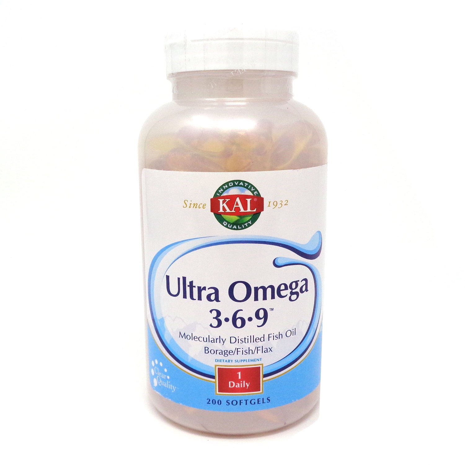 KAL Ultra Omega 3-6-9 1200mg | Fish Oil w/ Cold Pressed Flaxseed ...