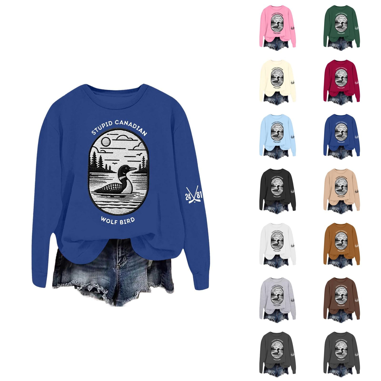 Click here for Generic Canadian Wolf Bird Womens Sweatshirt 2026... prices