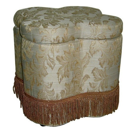 18" Tall Luxurious Storage Ottoman, White - Walmart.ca