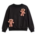 hengsof Girl's 3D Bear Fall Long Sleeve Thin Sweatshirt Cute Casual ...