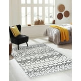 Beverly Rug Indoor Rug, Area Rugs for Living Room Cream Gray, 5'3x7'0 ...