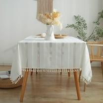 Enova Home High Quality Rectangle Cotton Linen Washable Tablecloth ...