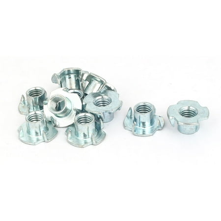 3/8'' Thread Dia 12mm Height 4 Prongs Full Threaded T-Nut Tee Nuts ...