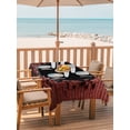 52x70 Inch Outdoor Tablecloth with Umbrella Hole Zipper Rectangle Brick ...