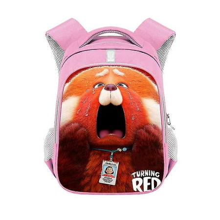 Turning Red Backpack Pink Children Anime Cartoon Backpacks Waterproof ...