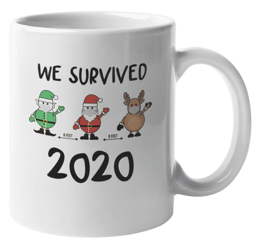 We Survived 2020 Funny Christmas Coffee & Tea Mug or Holiday Cup (11oz ...